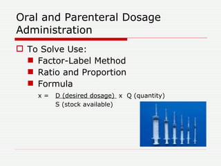 Dosage And Solutions | PPT