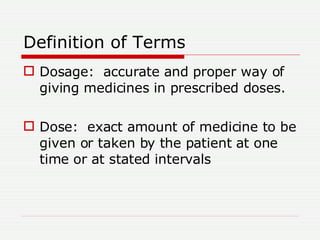 Dosage And Solutions | PPT