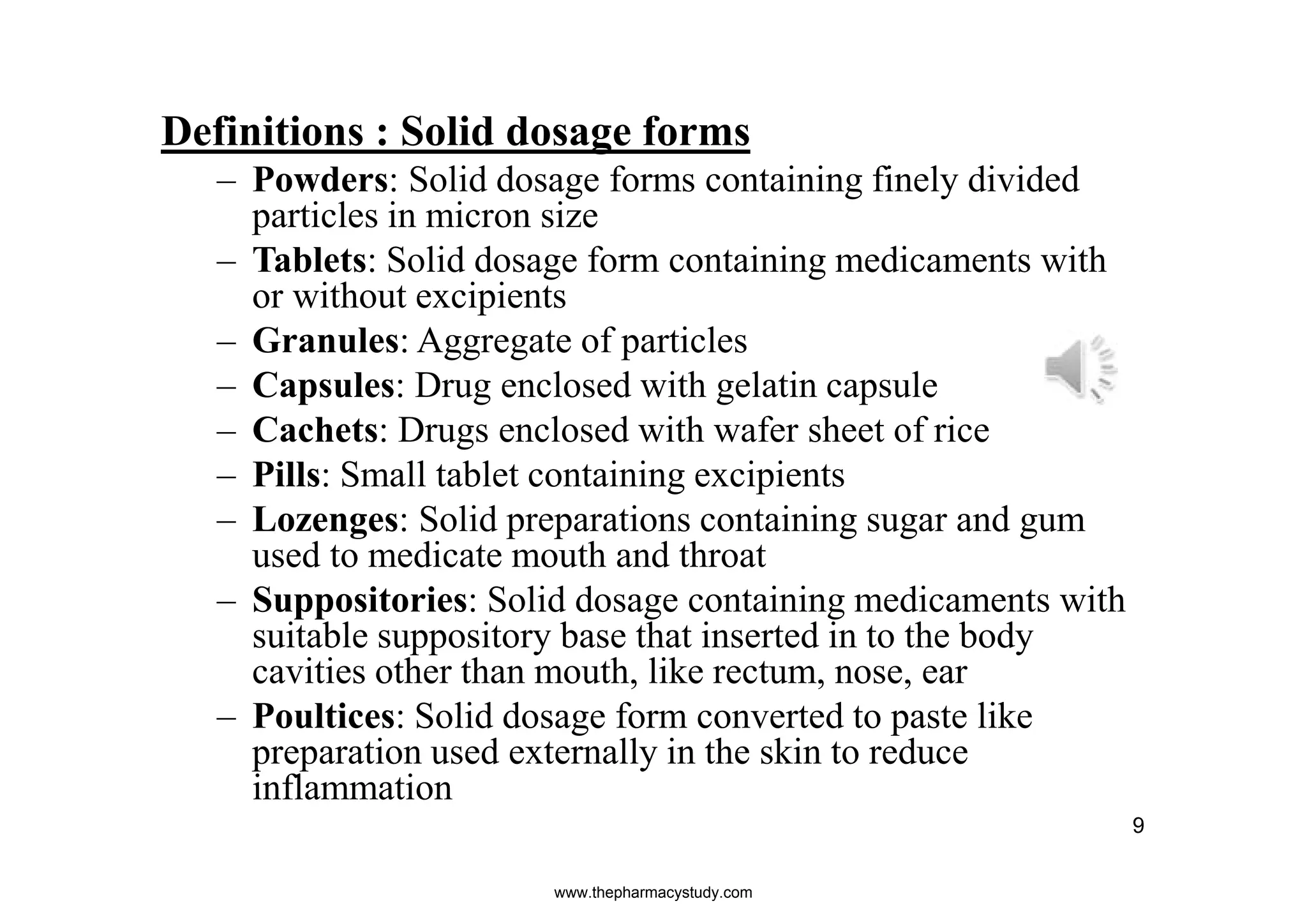 Dosage-Forms-and-Their-Definitions details of drugs | PPT