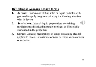 Dosage-Forms-and-Their-Definitions details of drugs | PDF