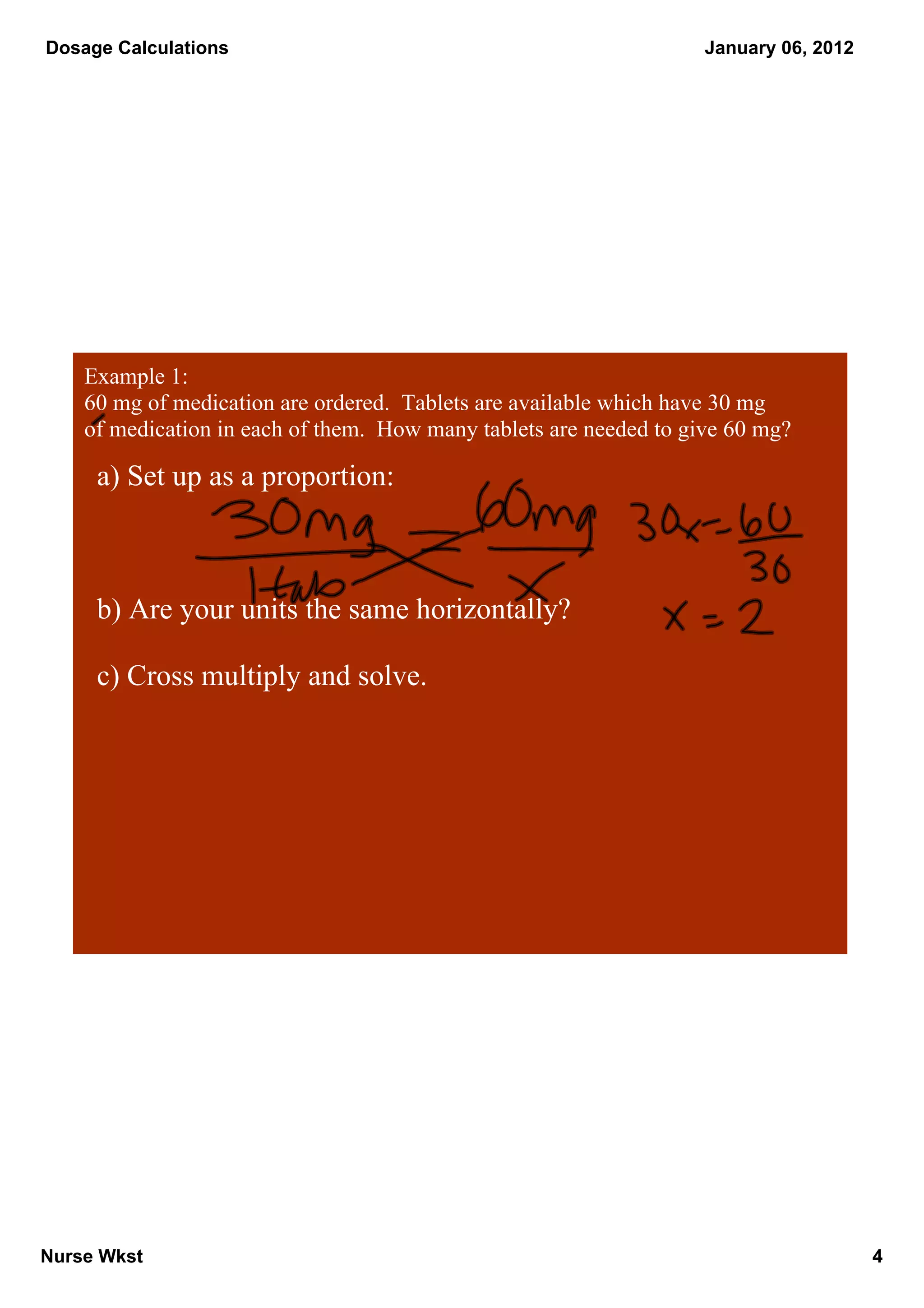 Dosage calculations | PDF