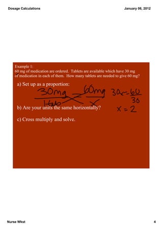 Dosage calculations | PDF