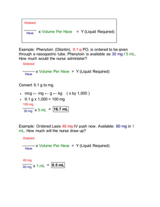 Dosage calculation stepby step | DOCX