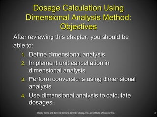 Dosage Calculation Using Dimensional Ana | PPT