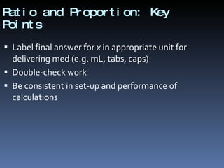 Dosage Calculation Using Ratio And Propo | PPT
