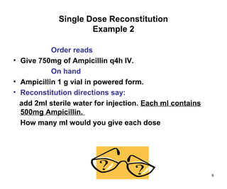 Dosage calulations part 1 | PPT