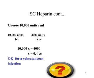 Dosage calulations part 2 | PPT