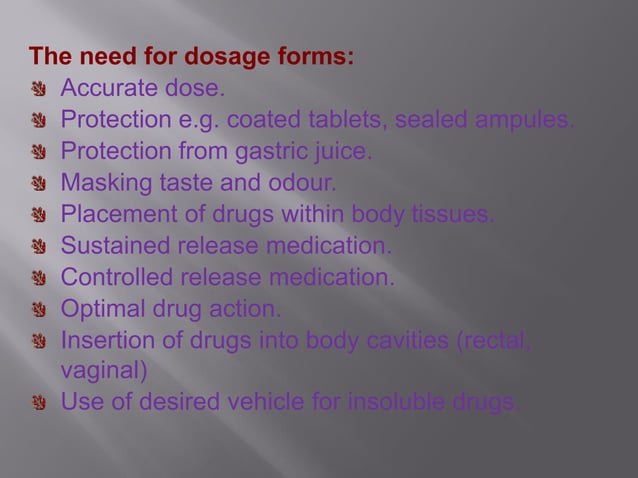 Dosage form, complete chapter on dosage form, pharmaceutics ...