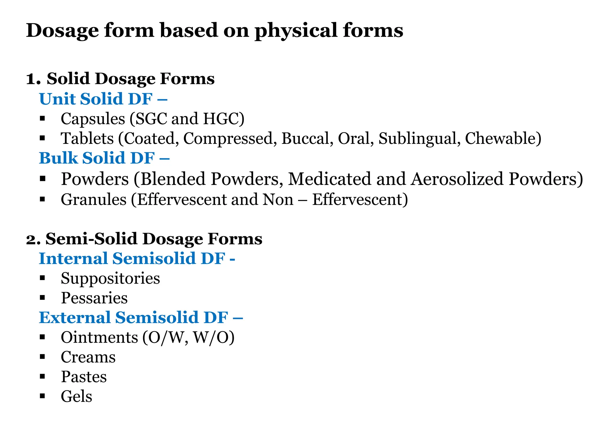Pharmaceutical Dosage Form and its Classification | PPT