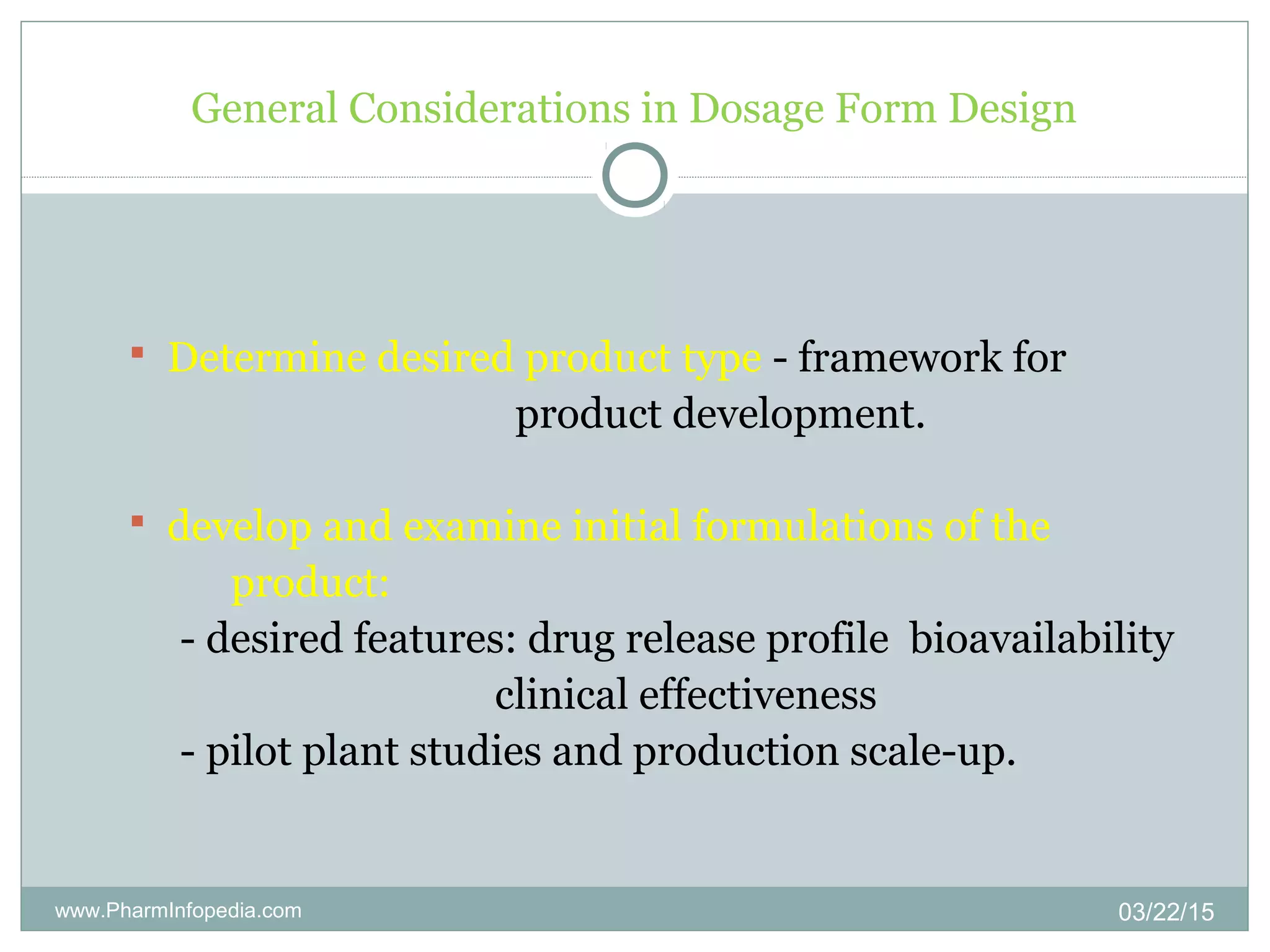 Dosage form design | PPT | Pharmaceutical Drugs | Medical Health