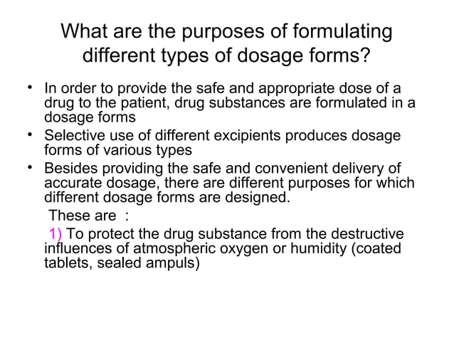 Dosage form design | PPT