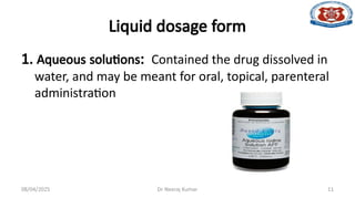 Dosage Form Of Drugs- for pharmacology students and medical students | PPTX