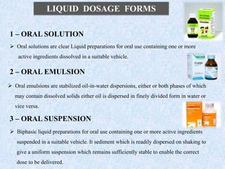 Dosage Forms and Drug Delivery Systems | PPTX