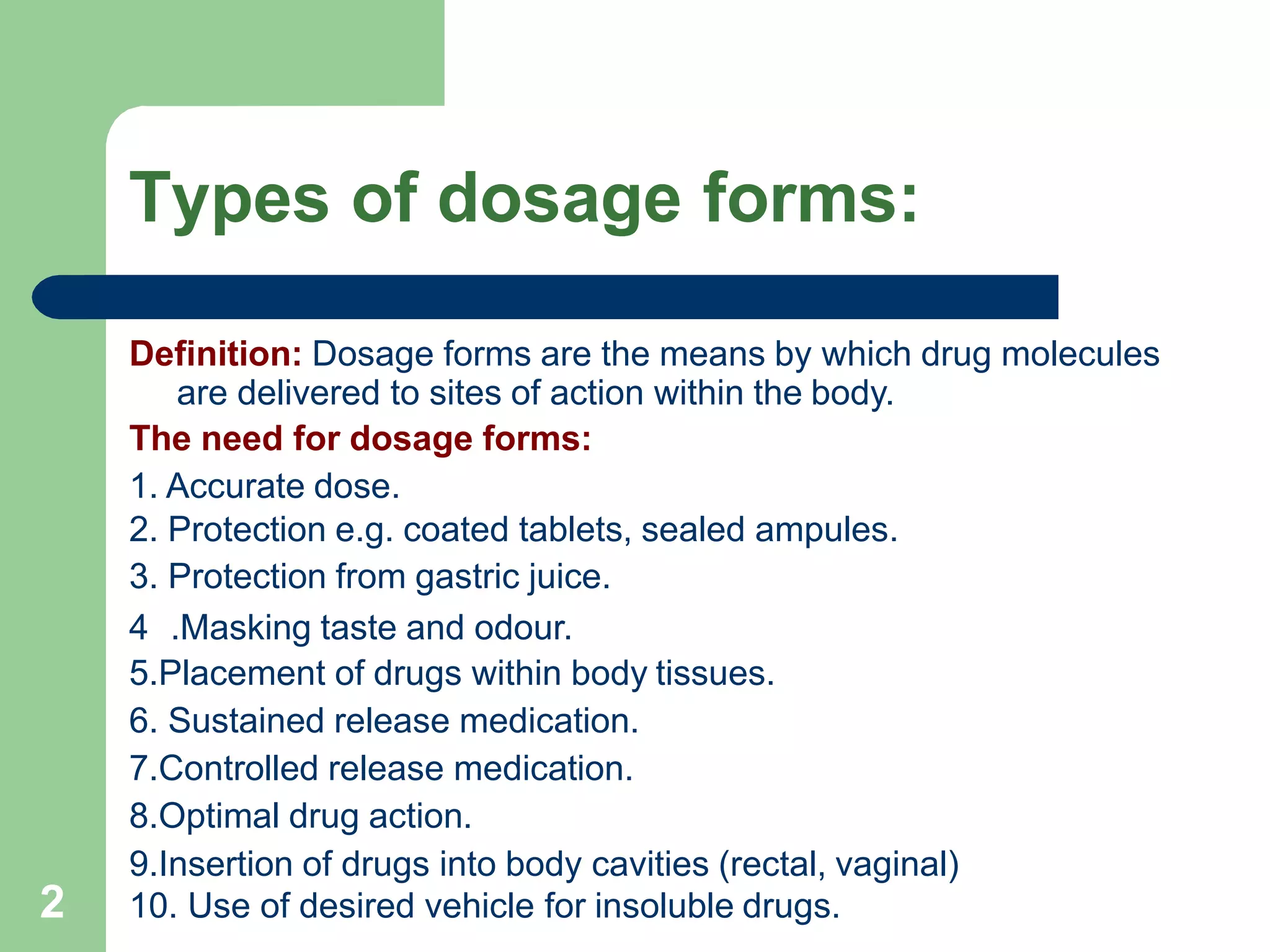 Dosage forms | PPTX