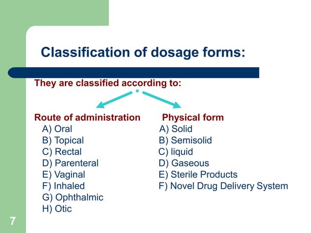 Dosage forms | PPT