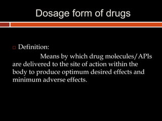 Dosage forms | PPTX