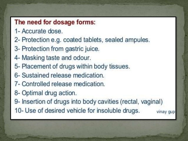 Dosage forms | PPT