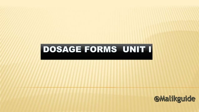 Types of dosage form | PPT