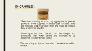 Types of dosage form | PPTX | Chemistry | Science