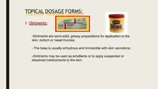 Types of dosage form | PPTX | Chemistry | Science