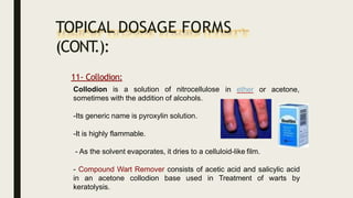 Types of dosage form | PPTX | Chemistry | Science