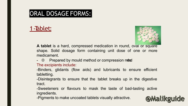 Types of dosage form | PPT