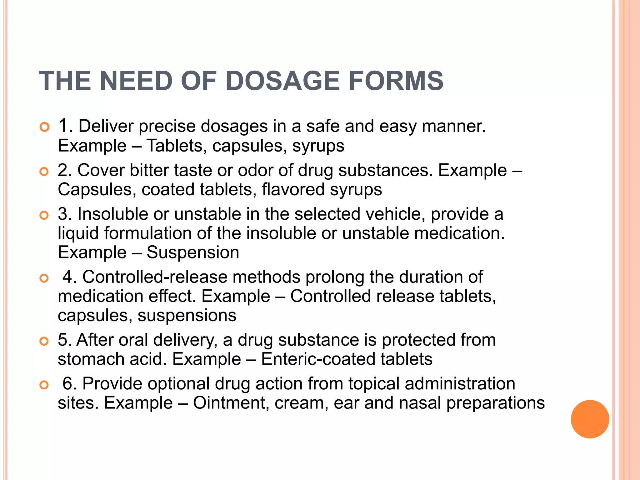 PHARMACEUTICAL DOSAGE FORMS : an overall introduction .pptx