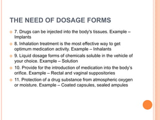 PHARMACEUTICAL DOSAGE FORMS : an overall introduction .pptx