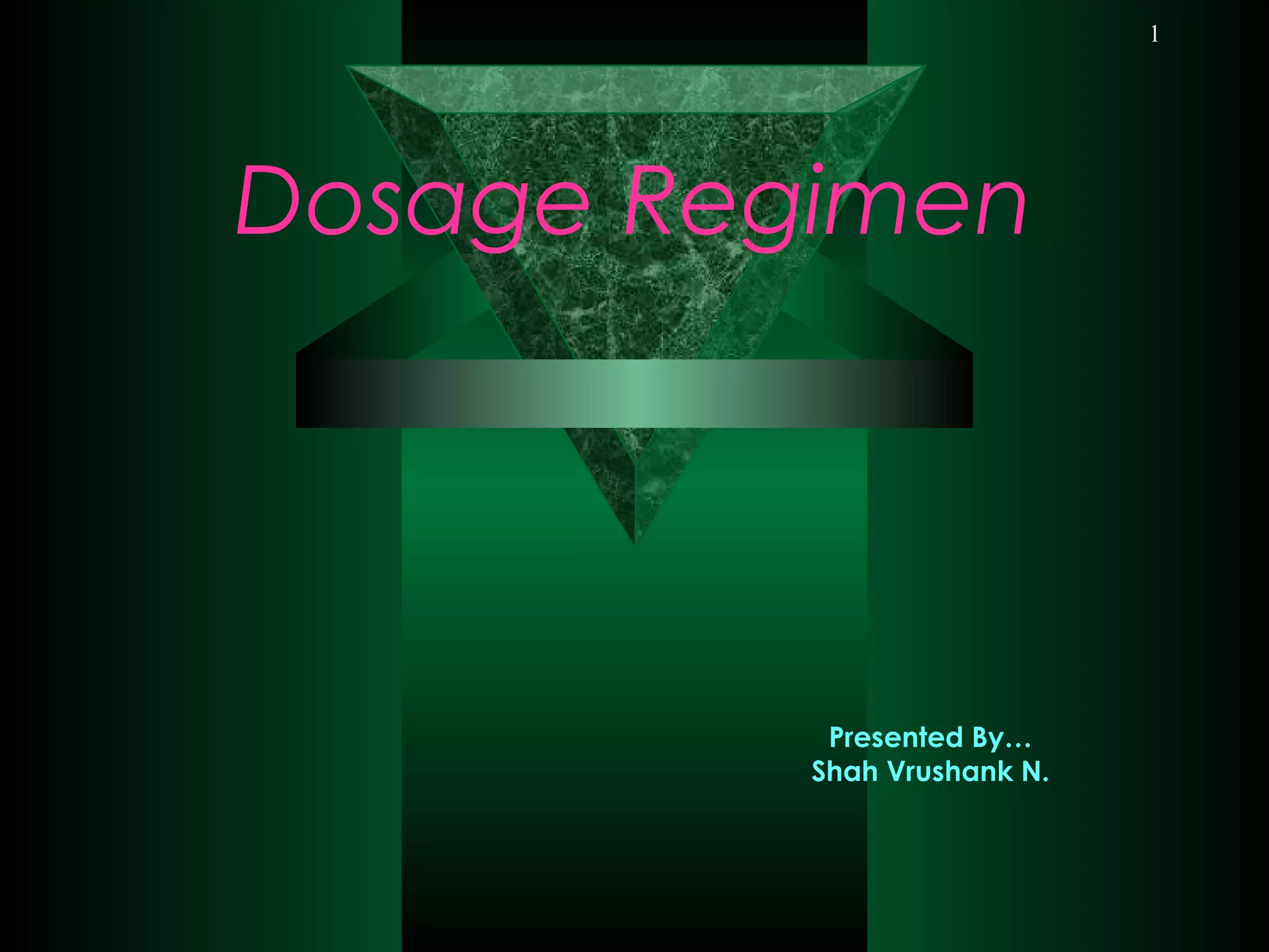 Dosage regimen | PPT