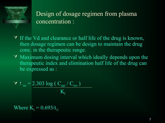 Dosage regimen | PPT | Chemistry | Science