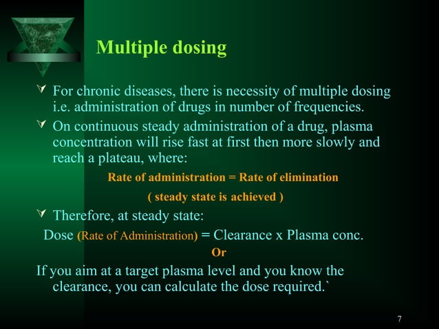 Dosage regimen | PPT | Chemistry | Science