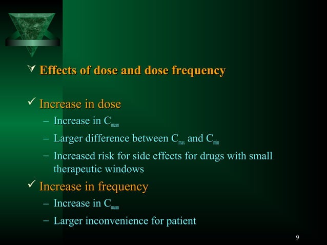 Dosage regimen | PPT | Chemistry | Science
