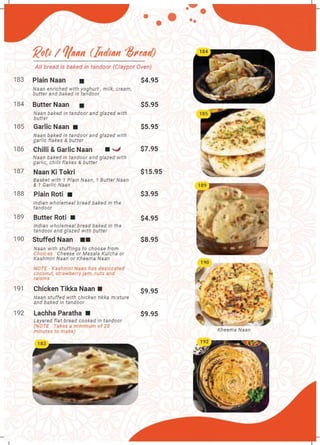 Dosa Hut Canberra Menu - Authentic Indian Cuisine | PDF