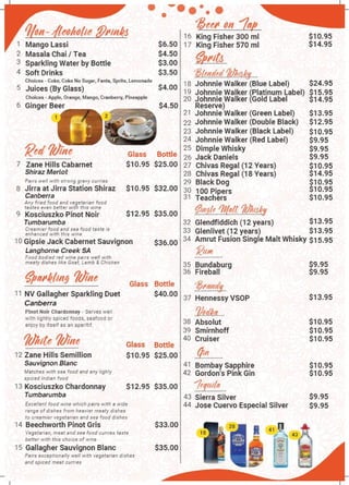 Dosa Hut Canberra Menu - Authentic Indian Cuisine | PDF