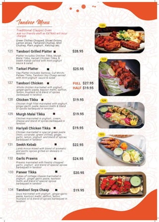 Dosa Hut Canberra Menu - Authentic Indian Cuisine | PDF