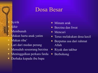 Konsep Dosa Kecil & dosa besar serta contoh .pptx