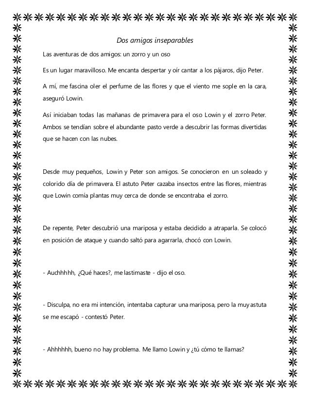 Dos amigos inseparables cuento