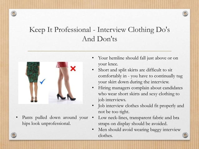Do’s and Don'ts presentation in Job Interview.pptx | Women\'s Clothing | Women\'s Fashion