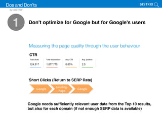 Sistrix - SEO Do's and Don't | PPT