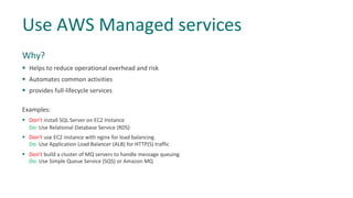 Dos and don'ts in AWS | PPT