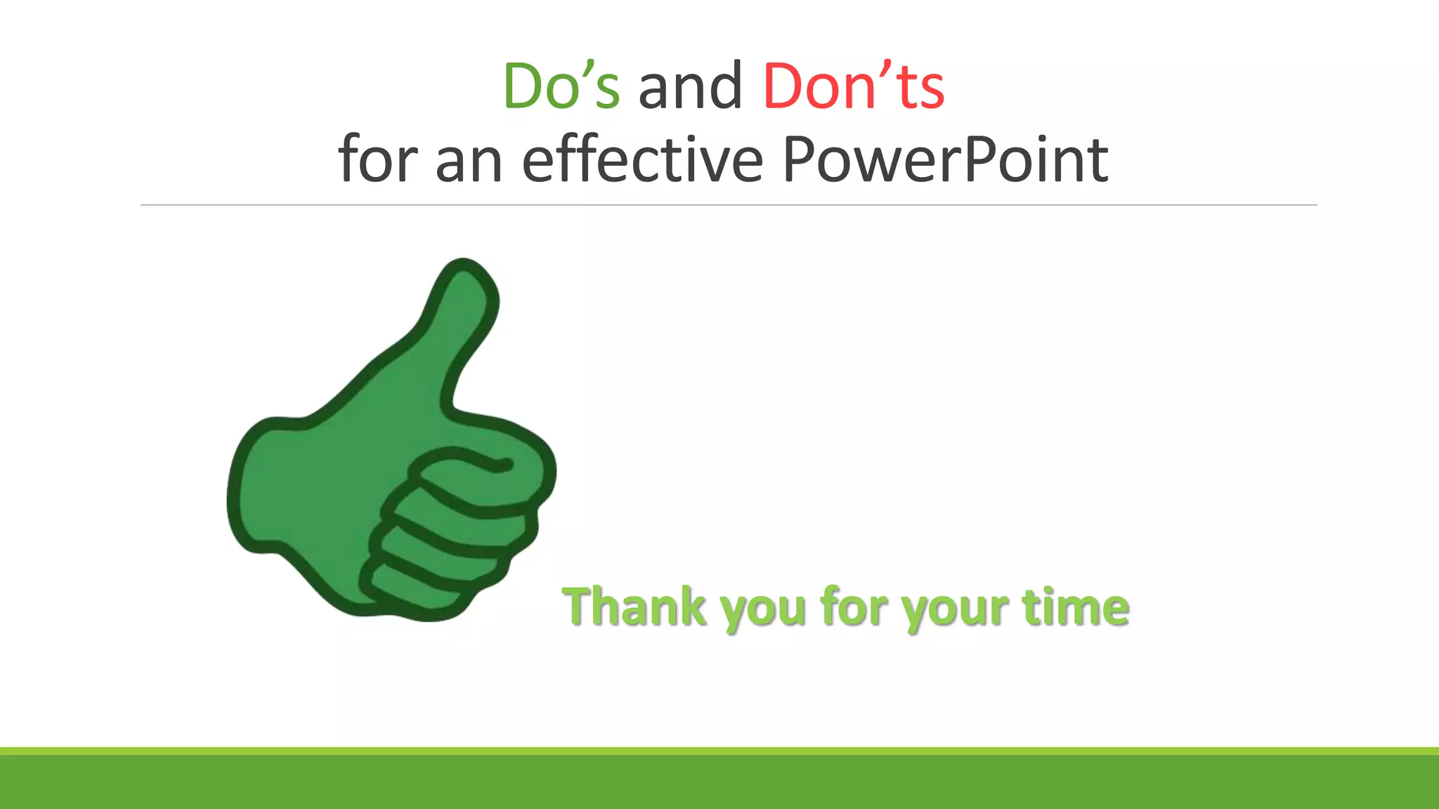 Do's and don'ts for an effective PowerPoint Presentation | PPTX