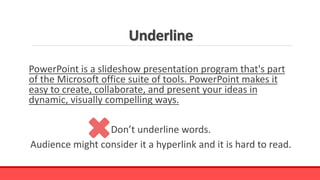 Do's and don'ts for an effective PowerPoint Presentation | PPTX