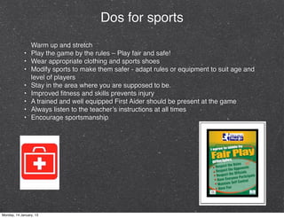 Dos and don'ts for sports | PDF