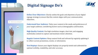 Digital Signage Best Practices: Essential Design Tips for Success | PPT