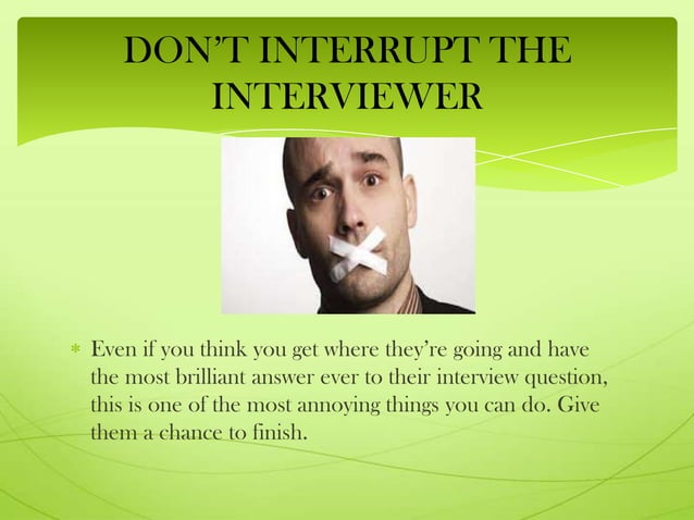 Dos and donts_of_a_job_interview2 | PPT