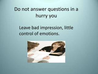 Dos and dont´s of a job interviw | PPTX