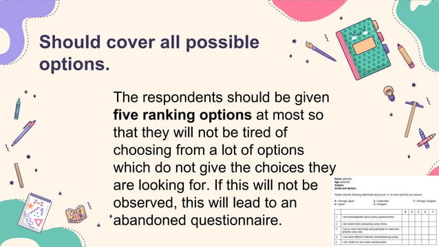 Dos and Don’ts of a Survey Questionnaire.pptx | Sexual Health | Diseases and Conditions