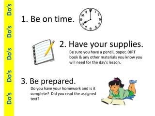 Dos and don'ts of classroom | PPTX