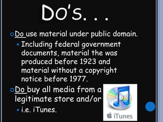 Do’S And Donts Of Copyrighting | PPTX