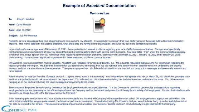 The Importance of Accurately Documenting Employee Performance and ...